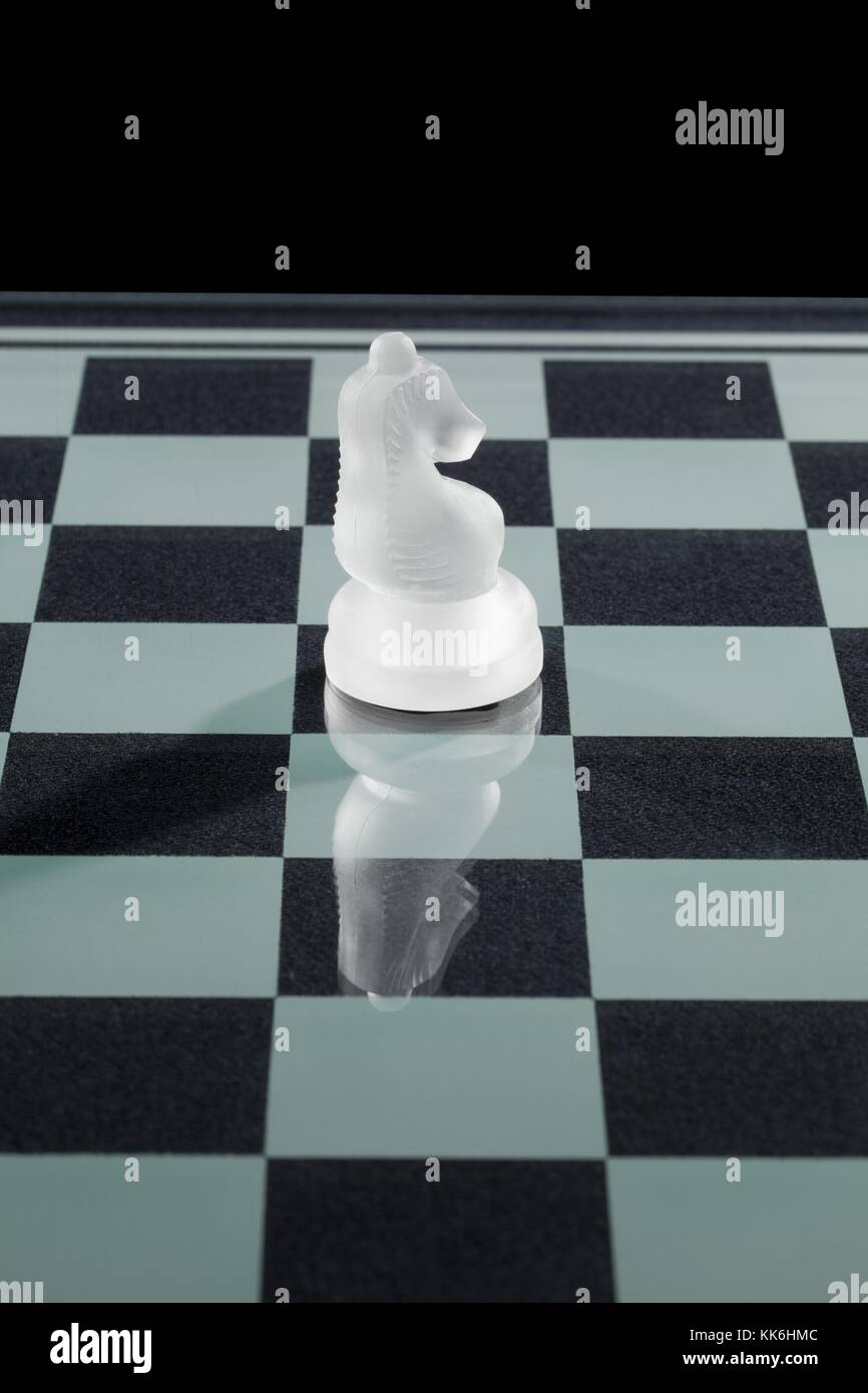 chess knight on chess board Stock Photo - Alamy