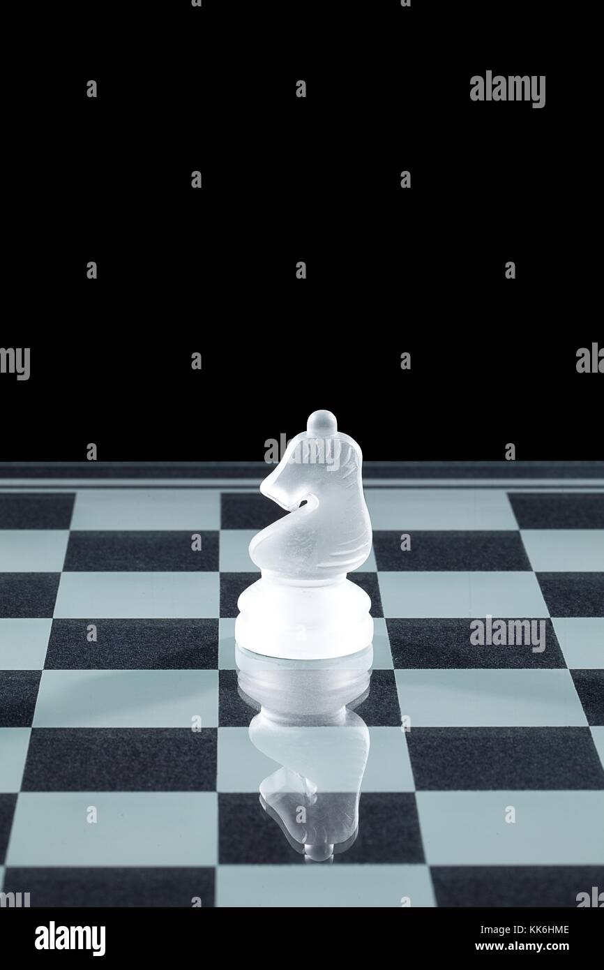 chess knight on chess board Stock Photo - Alamy