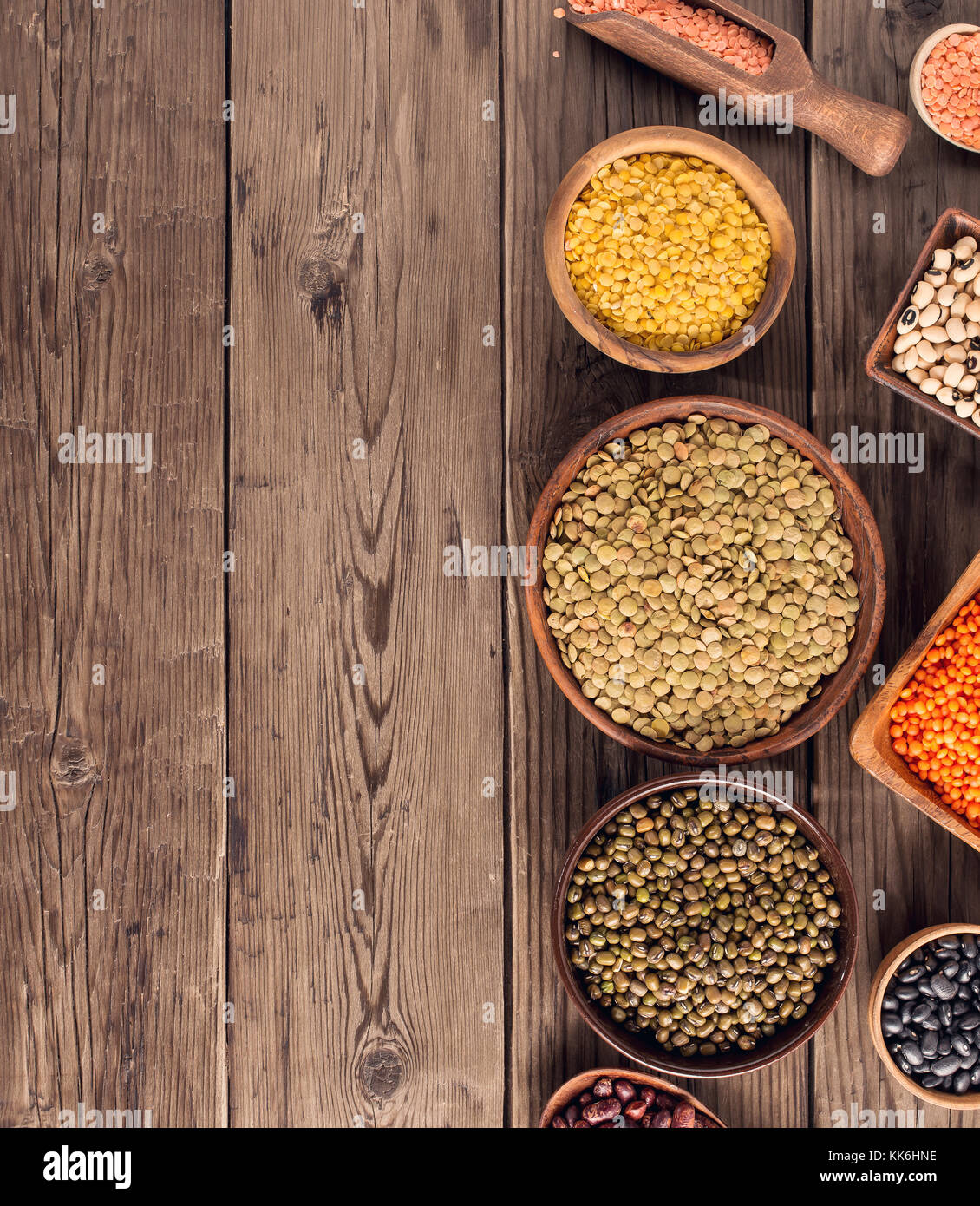 Beans set copy space Stock Photo - Alamy