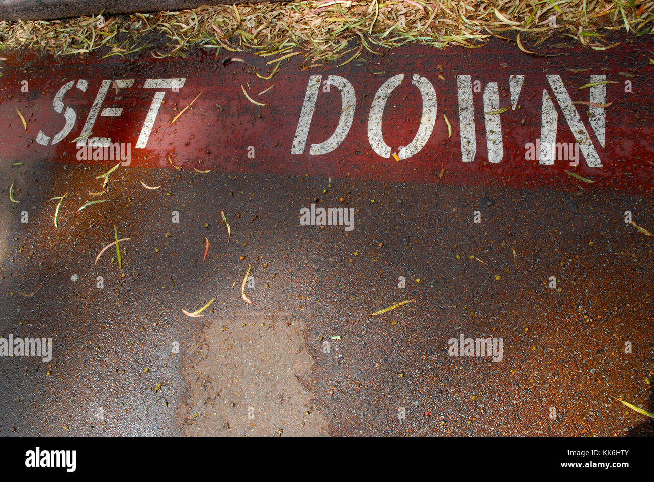 Set Down Sign, King's Park, Perth, Australia Stock Photo - Alamy