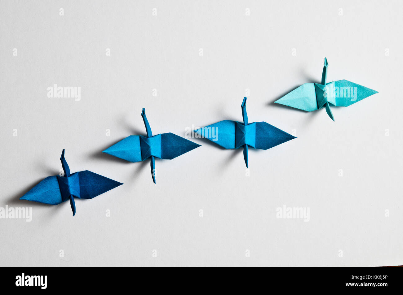 blue origami birds Stock Photo - Alamy