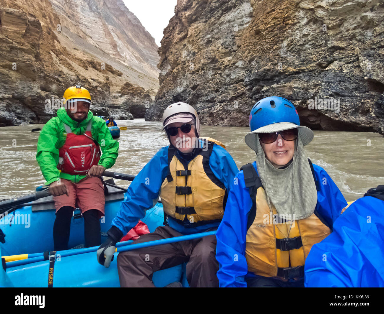 River rafting down the ZANSKAR RIVER GORGE considered the Grand Canyon ...