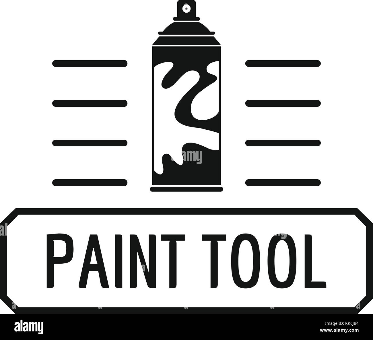 Paint spray logo, simple black style Stock Vector Image & Art - Alamy