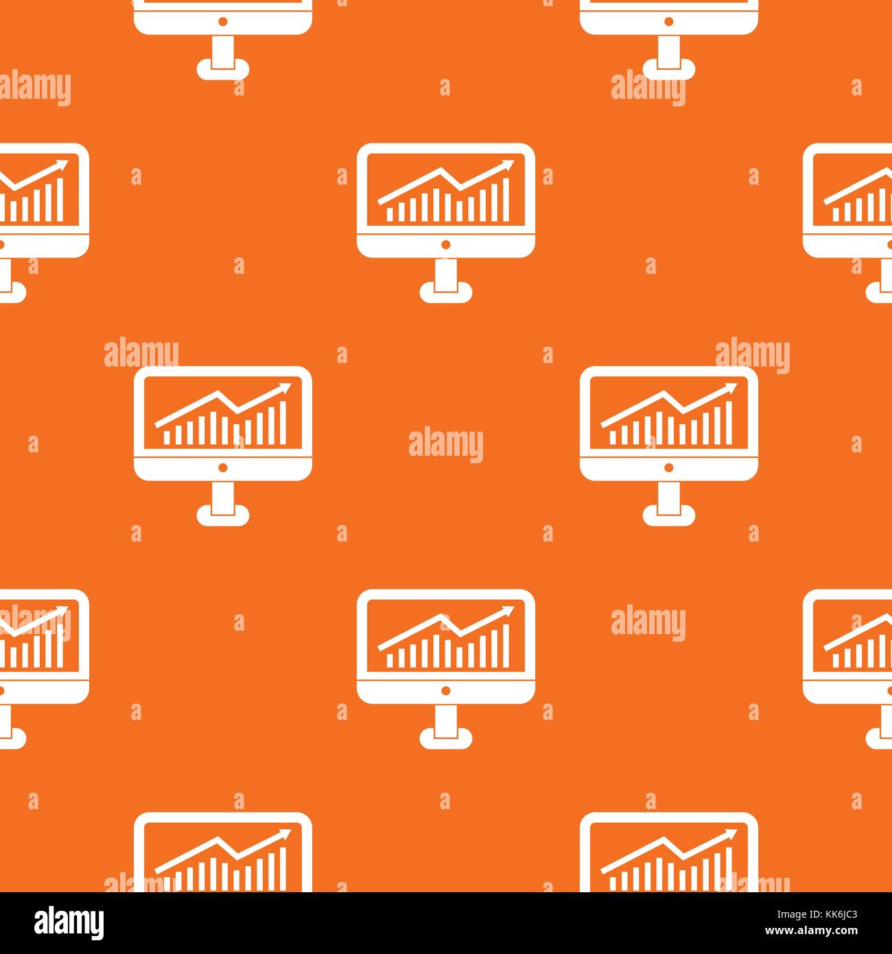 Growth graph on the computer monitor pattern seamless Stock Vector ...