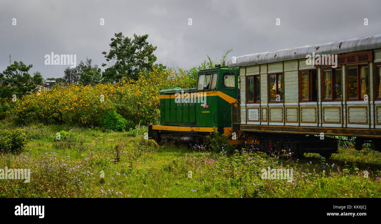 Dalat, Vietnam - Nov 25, 2017. An old train of Da Lat-Phan Rang Railway ...