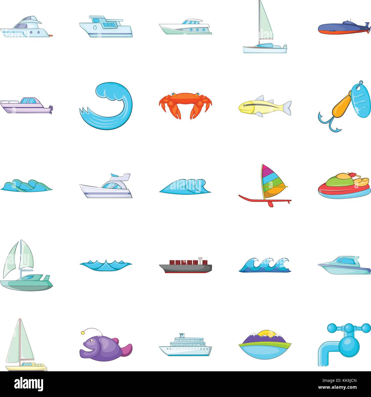 Dip icons set, cartoon style Stock Vector Image & Art - Alamy