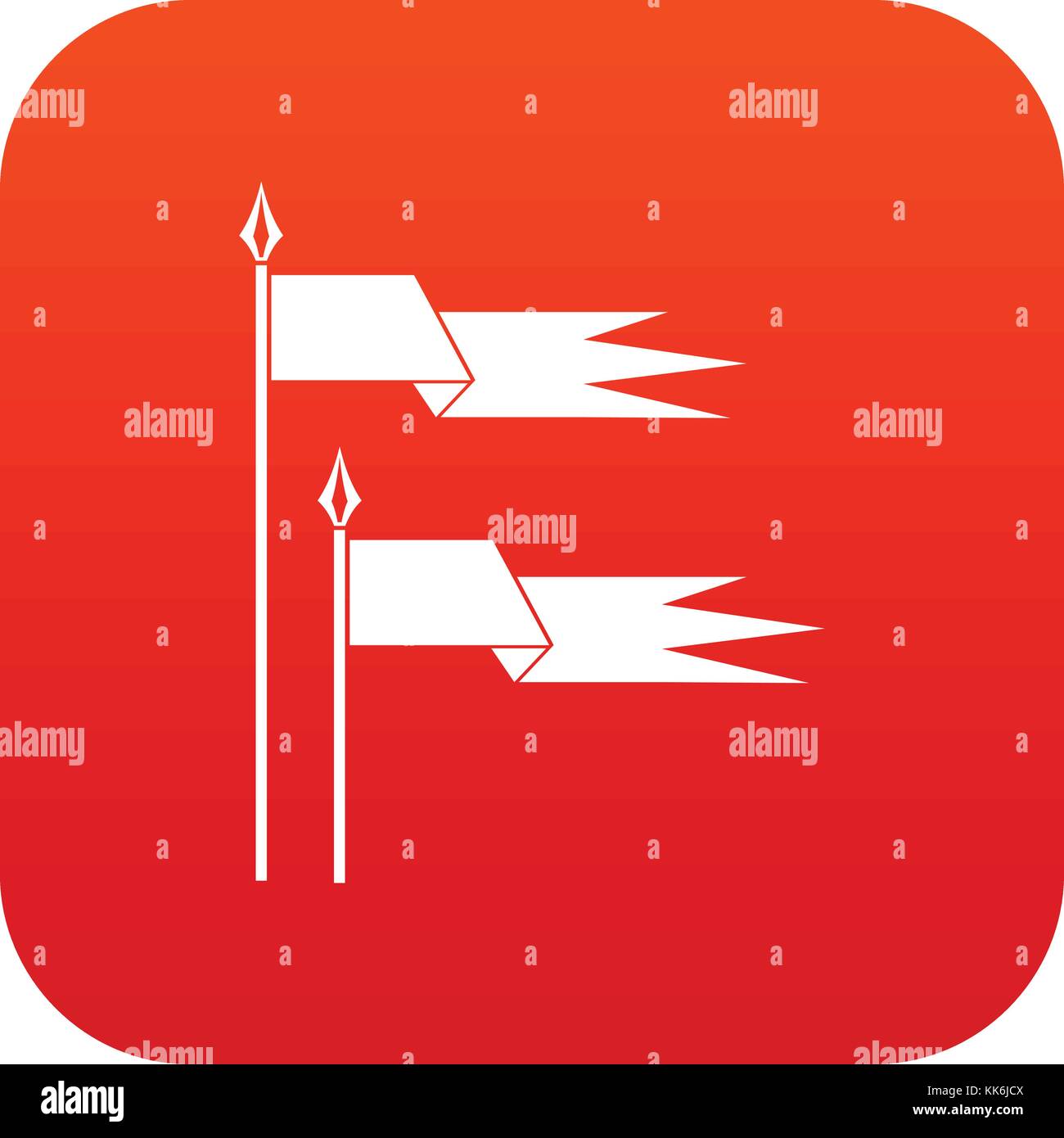 Ancient battle flags icon digital red Stock Vector Image & Art - Alamy