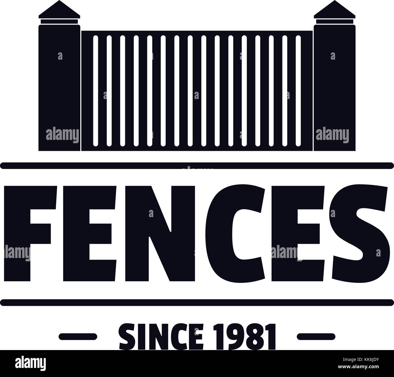 Fence architecture logo, simple black style Stock Vector Image & Art ...