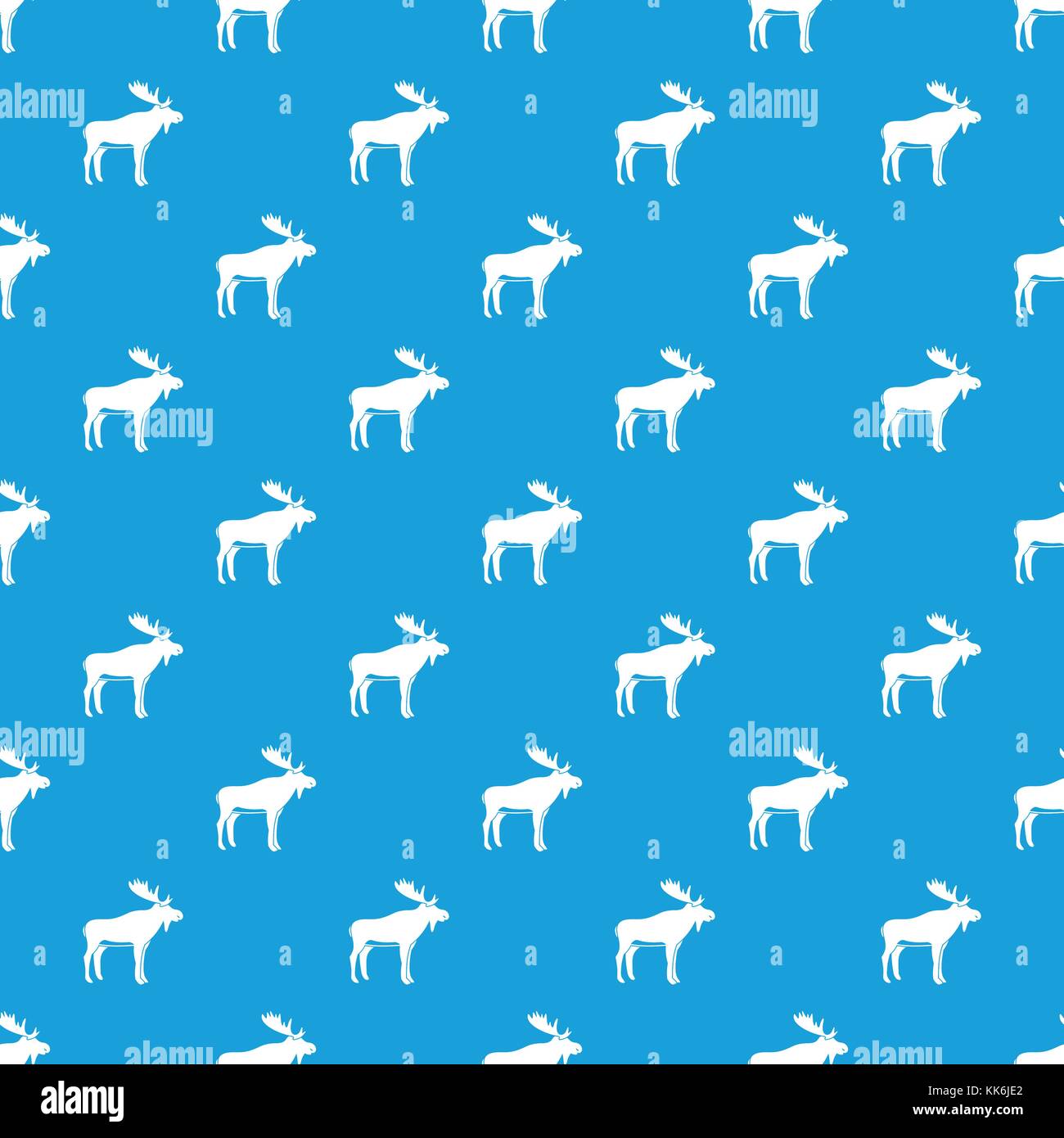 Deer pattern seamless blue Stock Vector Image & Art - Alamy
