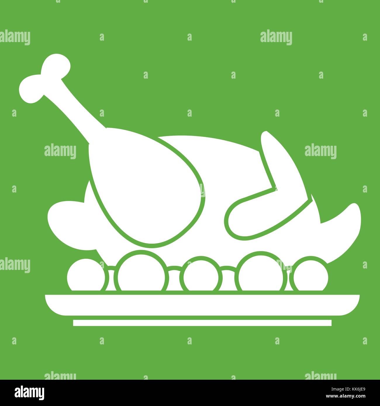 Roasted turkey icon green Stock Vector Image & Art - Alamy