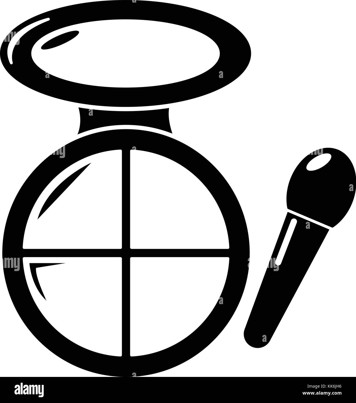 Face powder multicolor icon, simple black style Stock Vector Image ...