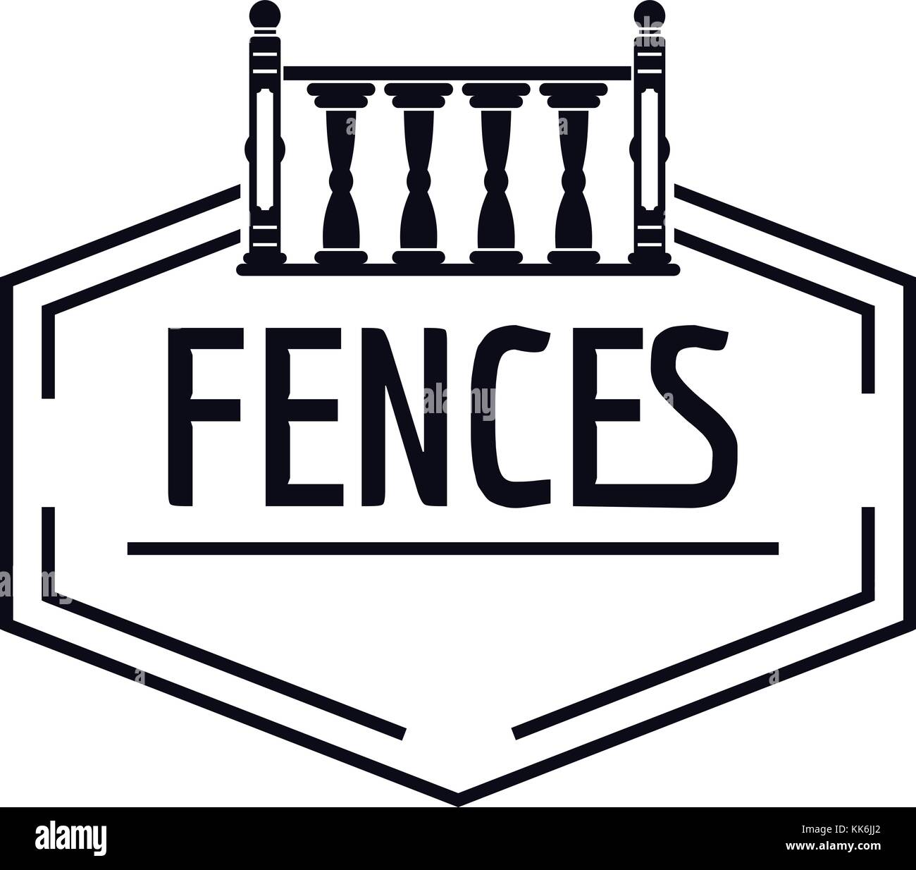 Fence decorative logo, simple black style Stock Vector Image & Art - Alamy