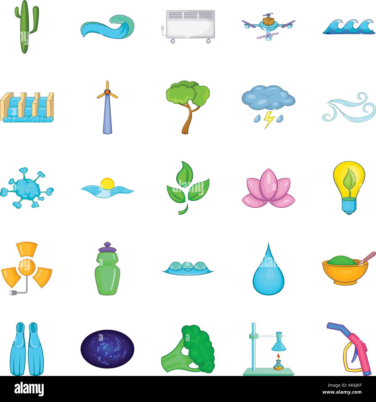 Strength icons set, cartoon style Stock Vector Image & Art - Alamy