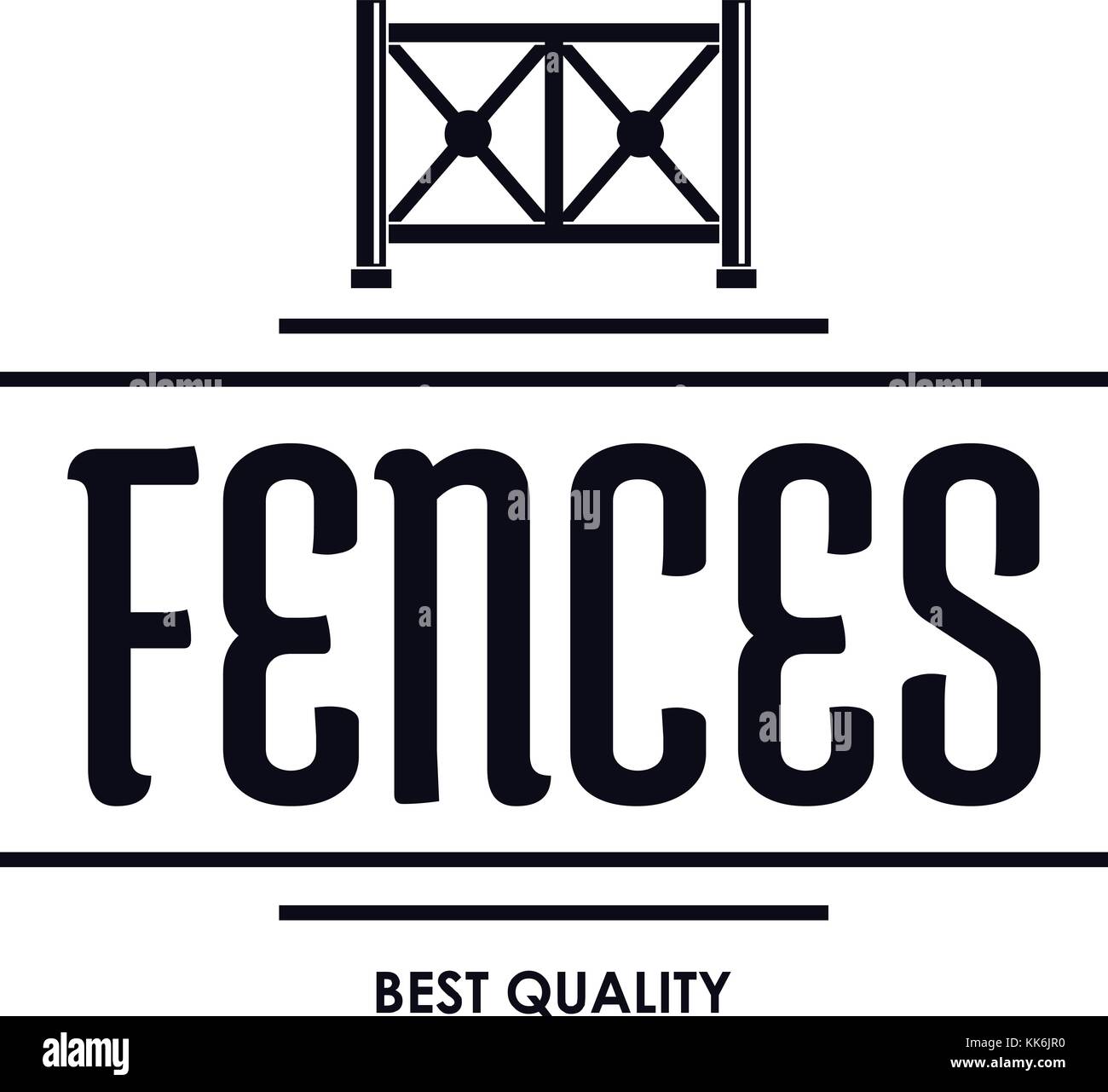 Fence quality logo, simple black style Stock Vector Image & Art - Alamy