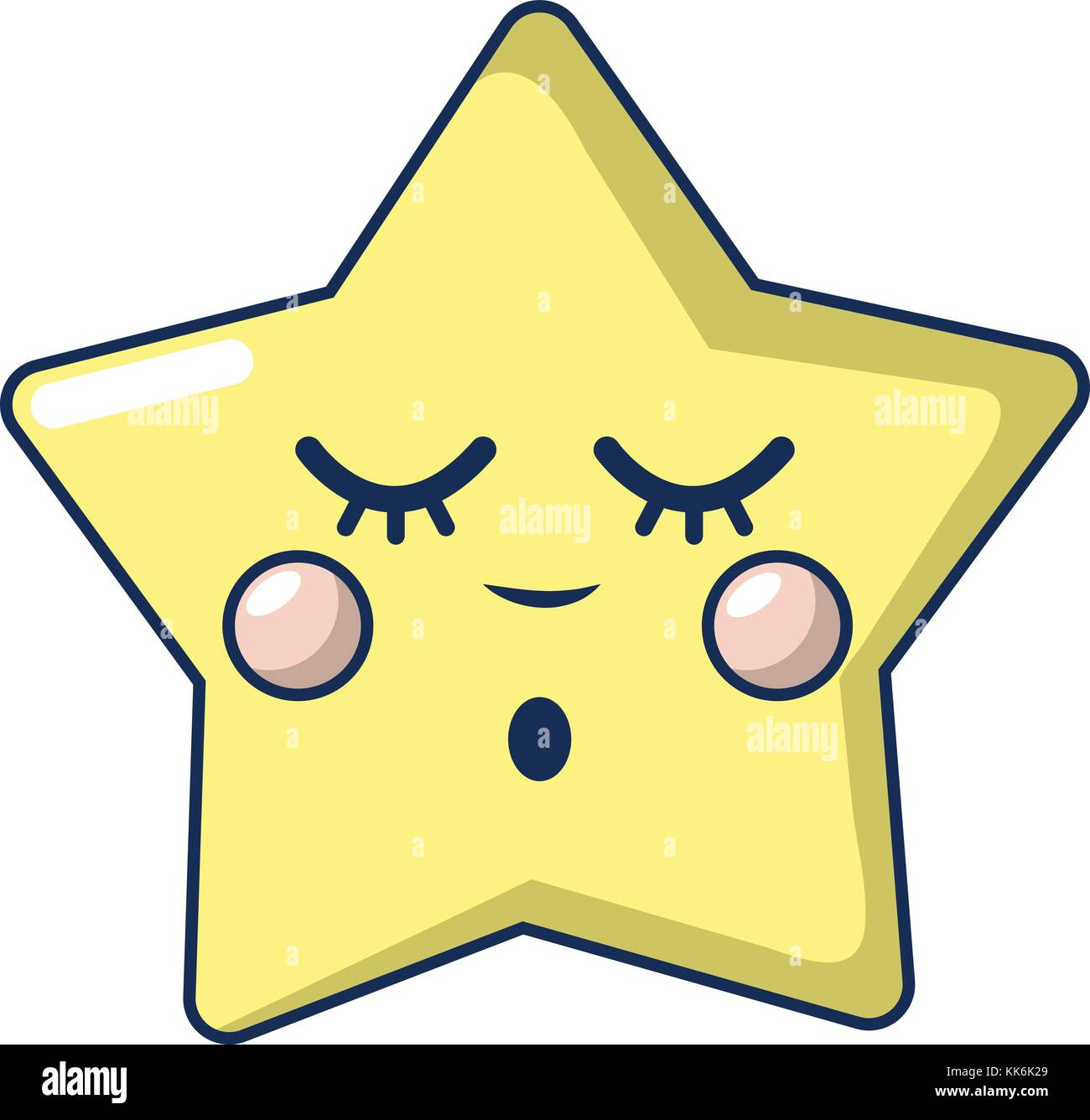 Sleeping star icon, cartoon style Stock Vector Image & Art - Alamy