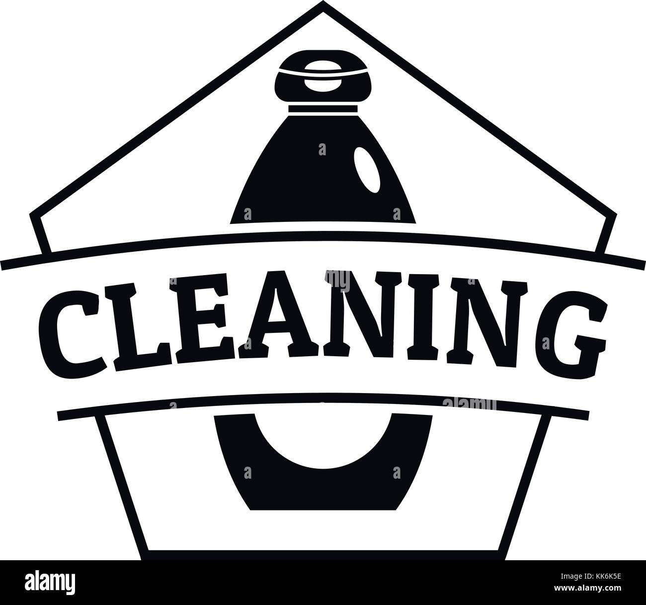 Cleaning bottle logo, simple black style Stock Vector Image & Art - Alamy