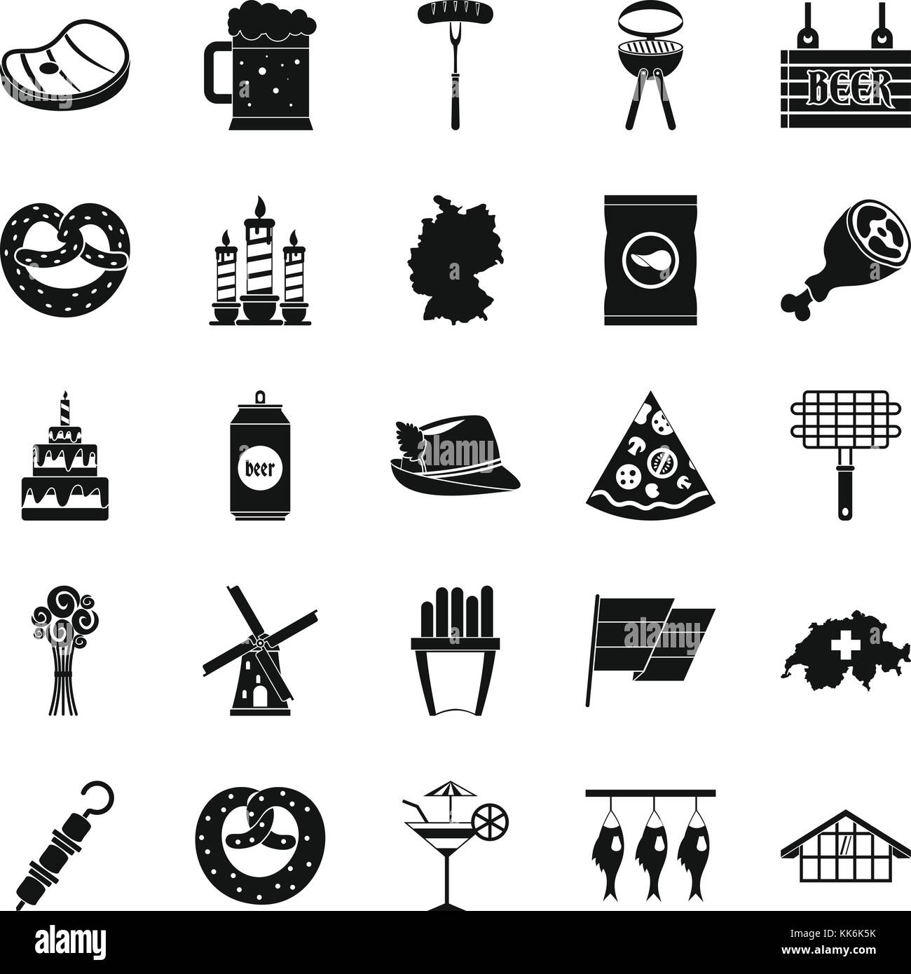 Hangout icons set, simple style Stock Vector Image & Art - Alamy