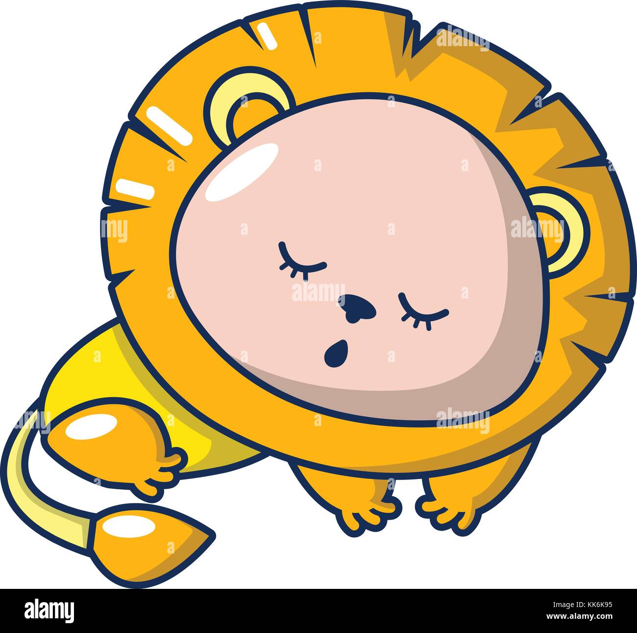 Sleeping lion icon, cartoon style Stock Vector Image & Art - Alamy