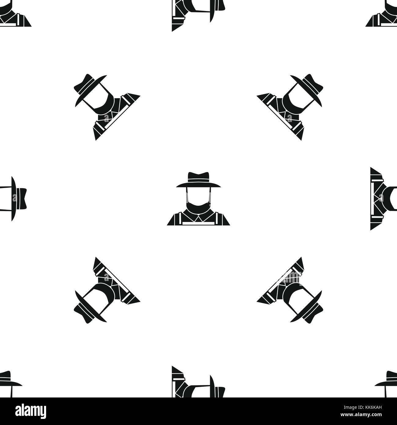Farmer pattern seamless black Stock Vector Image & Art - Alamy