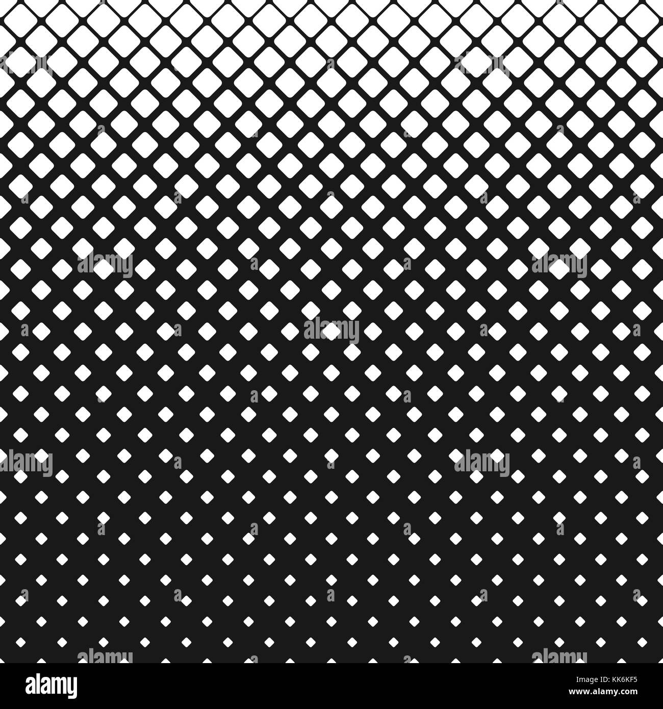 Geometric abstract black and white rounded square pattern background design with diagonal ...