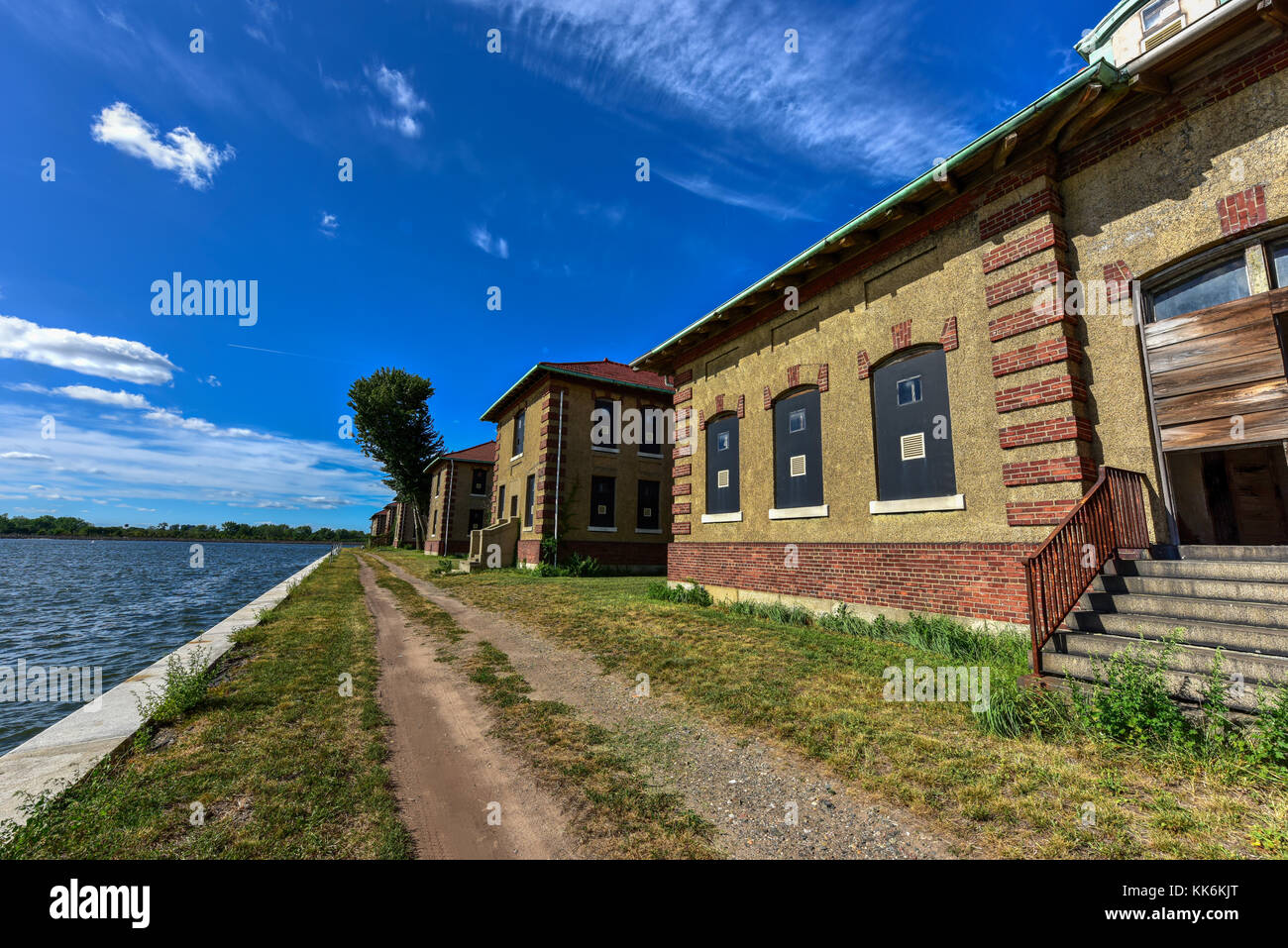 The abandoned Ellis Island Immigrant Hospital. It was the United States ...