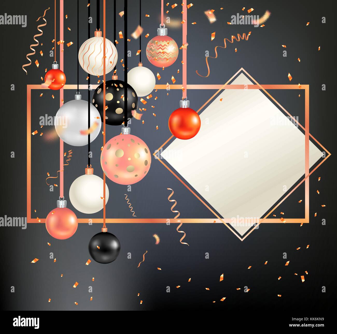 Christmas border frame template Stock Vector Images - Alamy