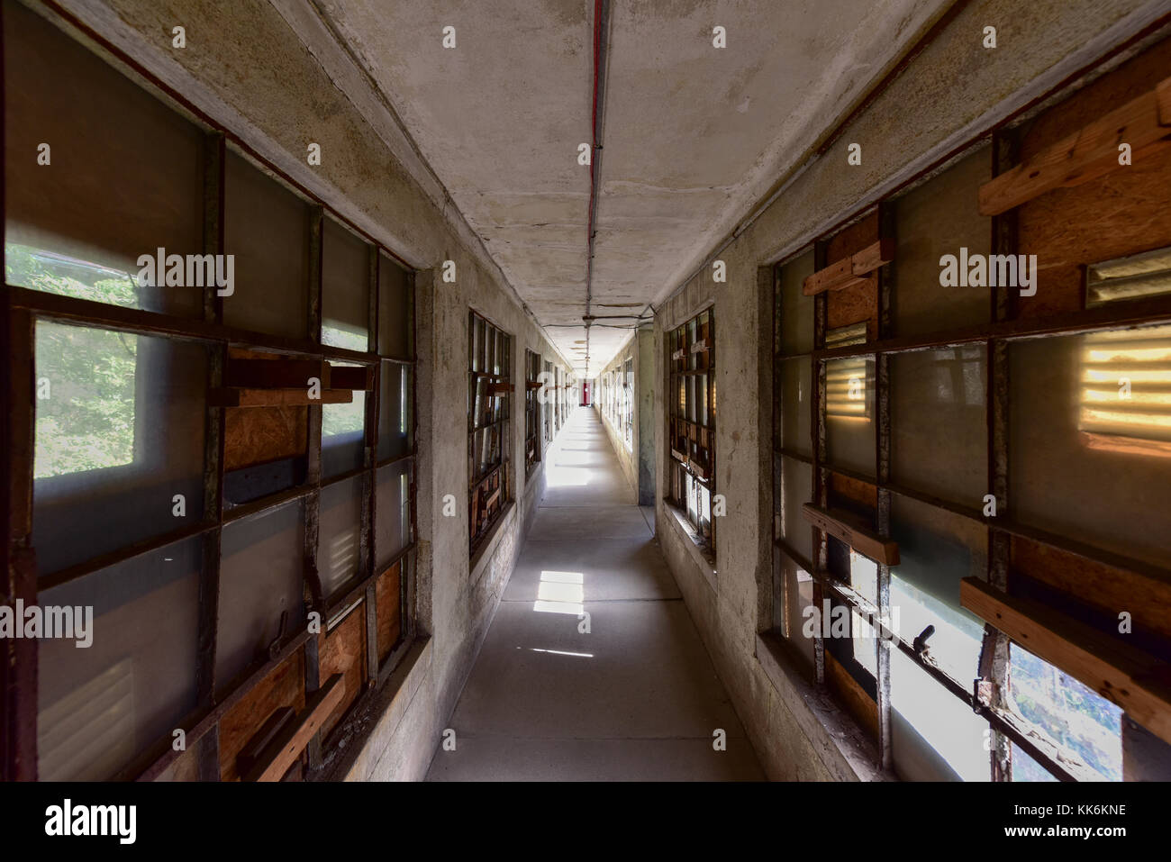 The abandoned Ellis Island Immigrant Hospital. It was the United States ...