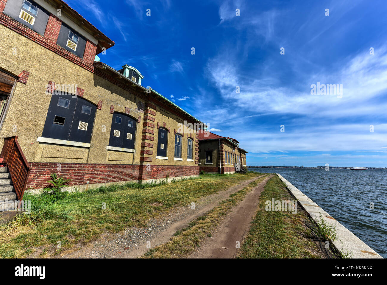 The abandoned Ellis Island Immigrant Hospital. It was the United States ...