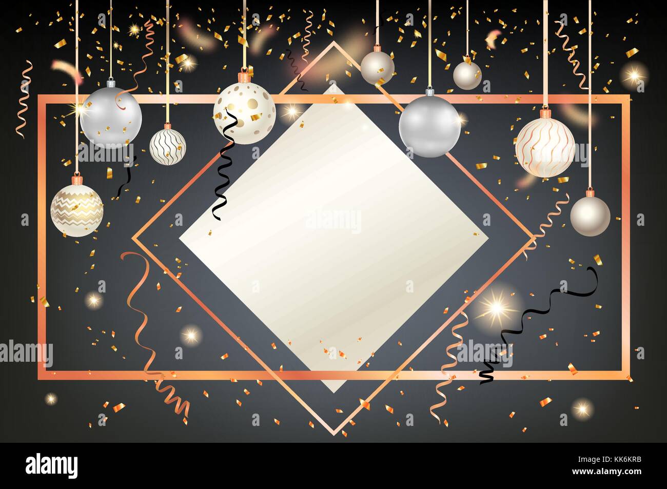 Golden holiday frame card Stock Vector Image & Art - Alamy