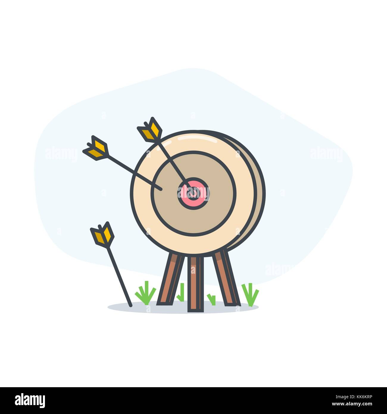 Archery Target Arrows Arrow Stock Vector Images - Alamy