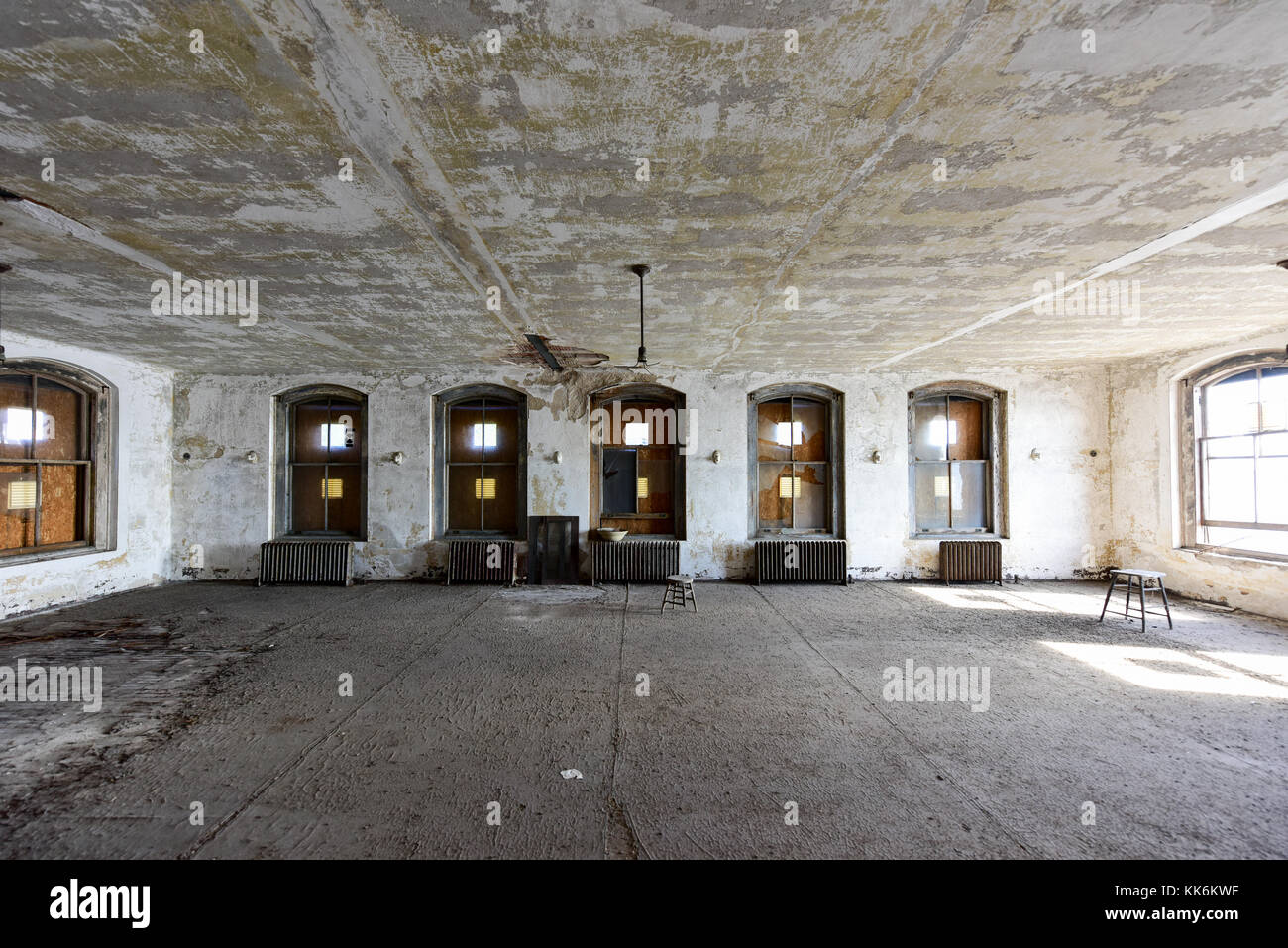 The abandoned Ellis Island Immigrant Hospital. It was the United States ...