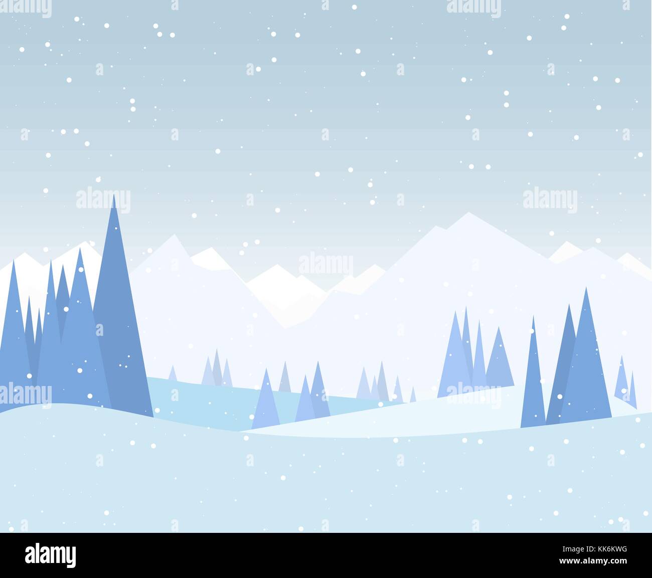 Winter forest illustration Stock Vector Image & Art - Alamy
