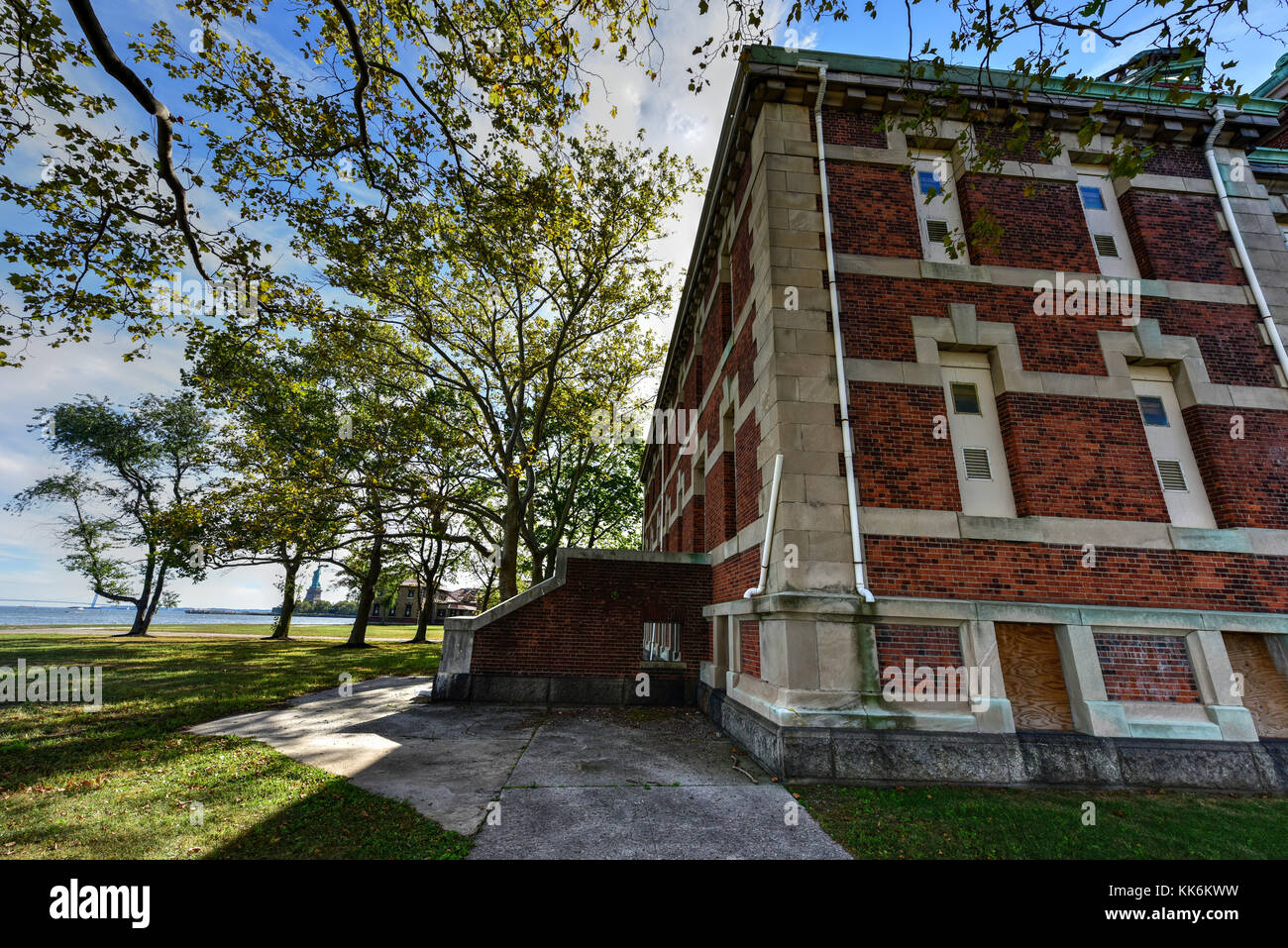 The abandoned Ellis Island Immigrant Hospital. It was the United States ...
