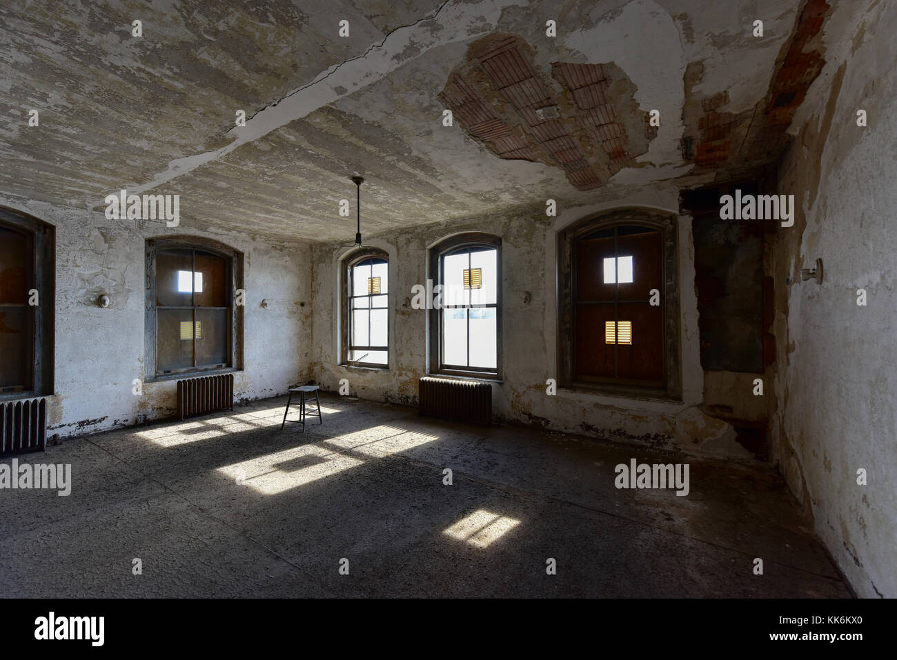 The abandoned Ellis Island Immigrant Hospital. It was the United States ...