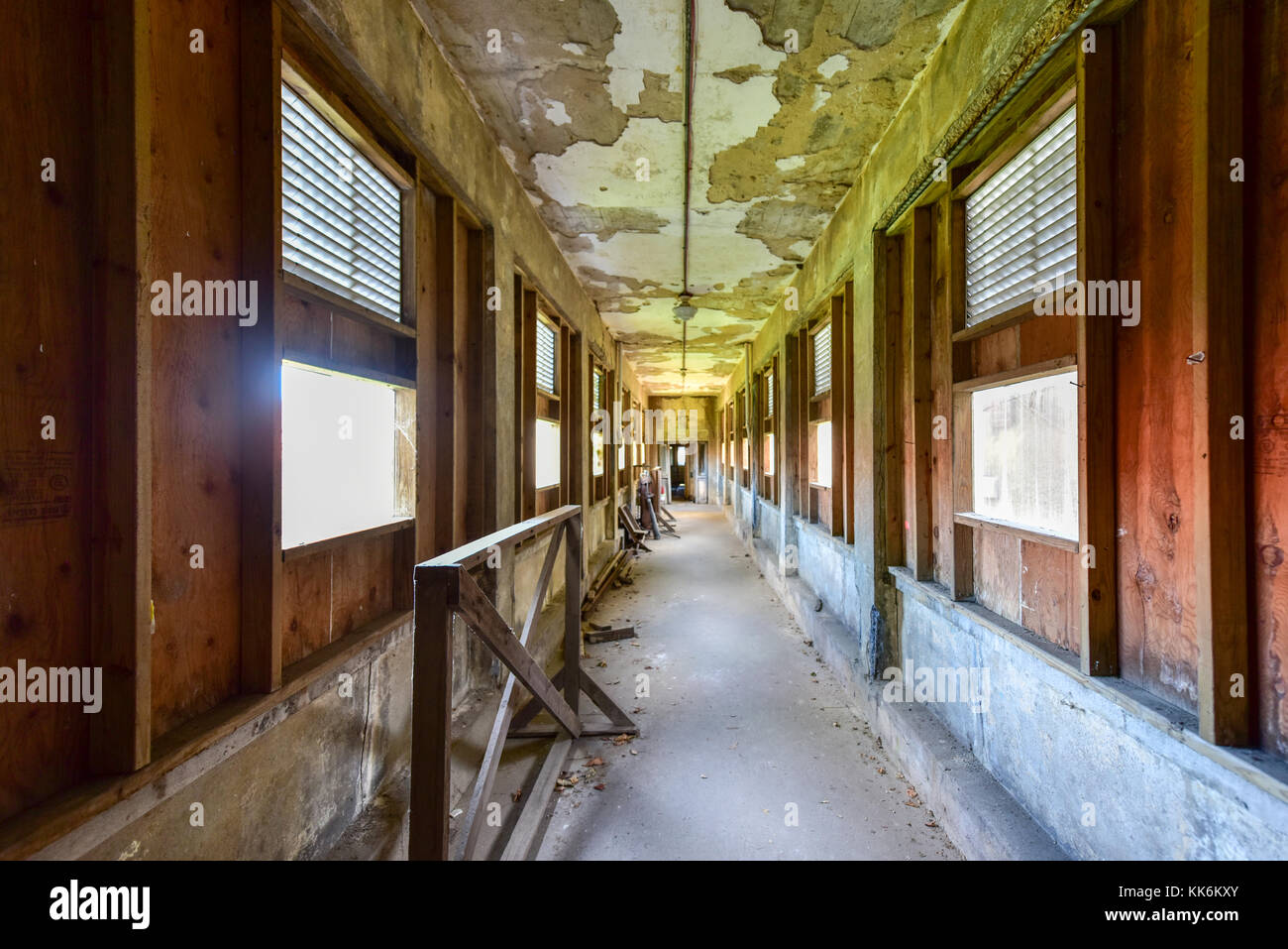 The abandoned Ellis Island Immigrant Hospital. It was the United States ...