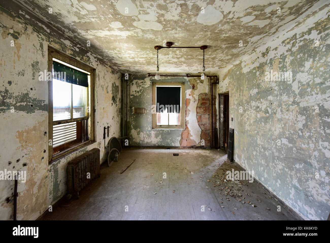 The abandoned Ellis Island Immigrant Hospital. It was the United States ...