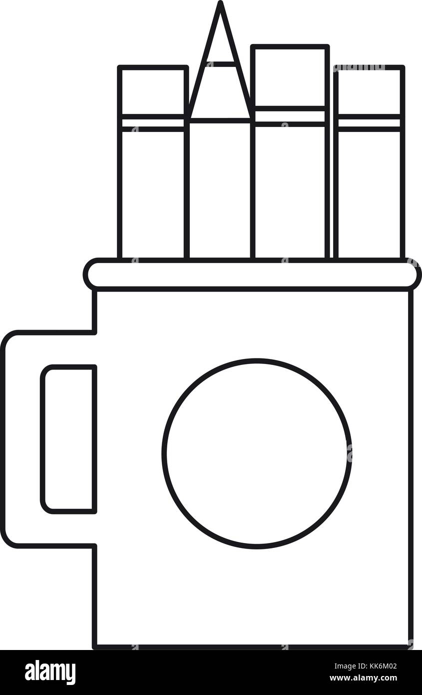 Creative tools desk drawing Black and White Stock Photos & Images - Alamy