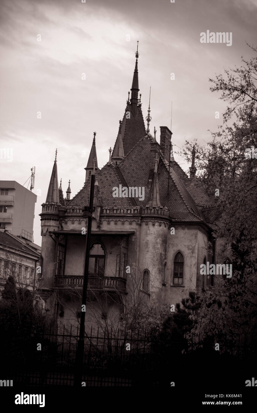 old eastern european castle black and white in kosice slovakia Stock ...