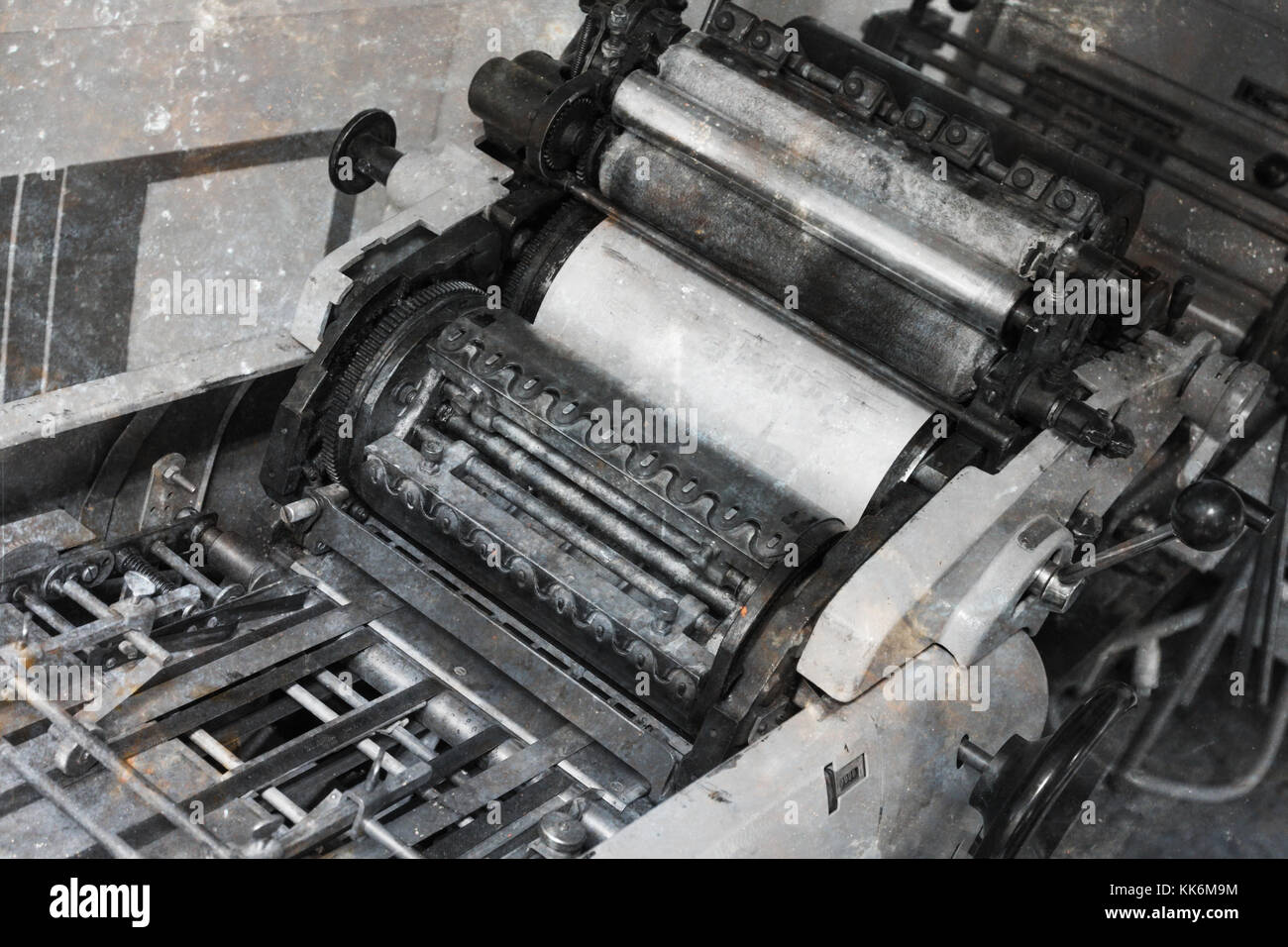 Old offset printing press in the Netherlands Stock Photo - Alamy