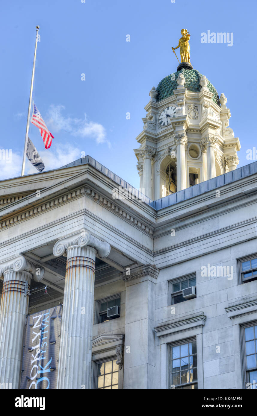 Brooklyn Borough Hall in New York, USA. Constructed in 1848 in the ...