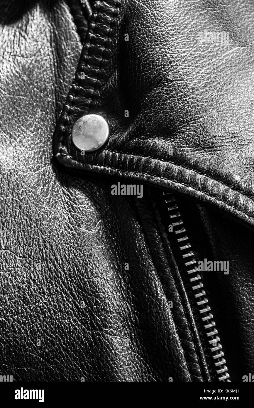 leather jacket close up Stock Photo - Alamy