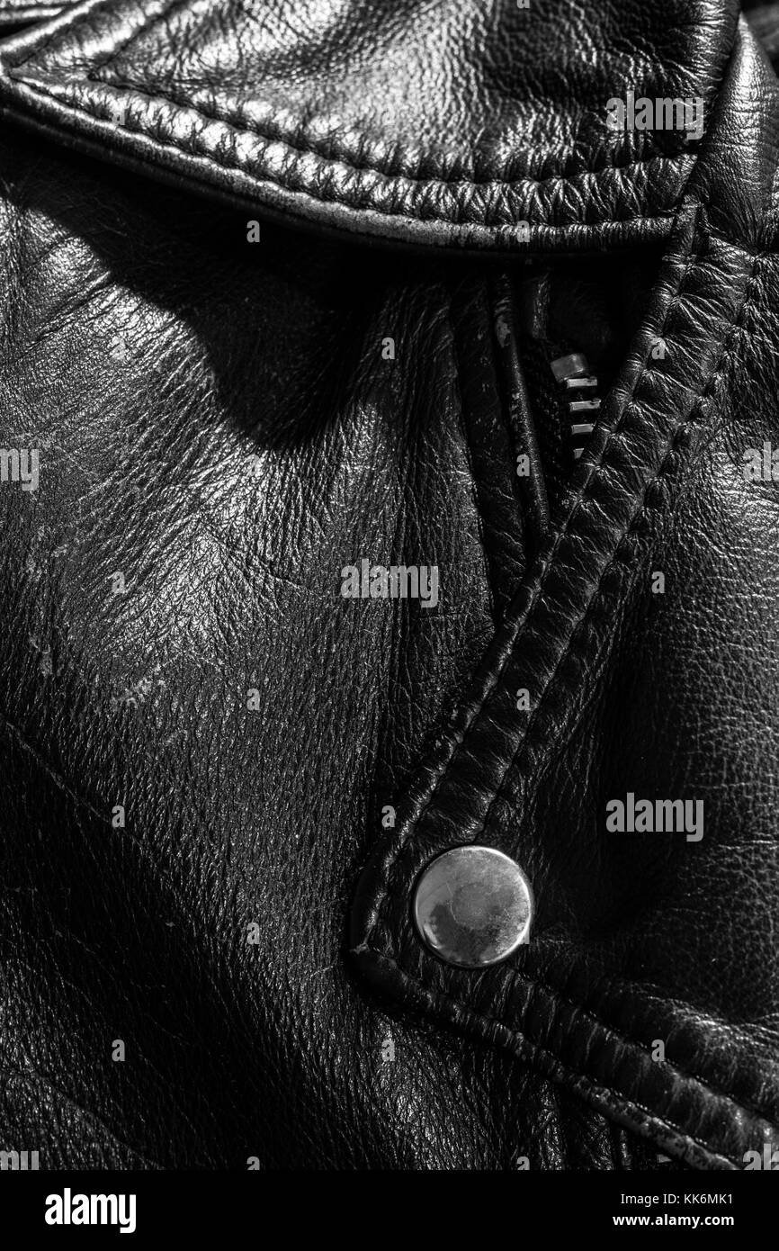 leather jacket close up Stock Photo - Alamy