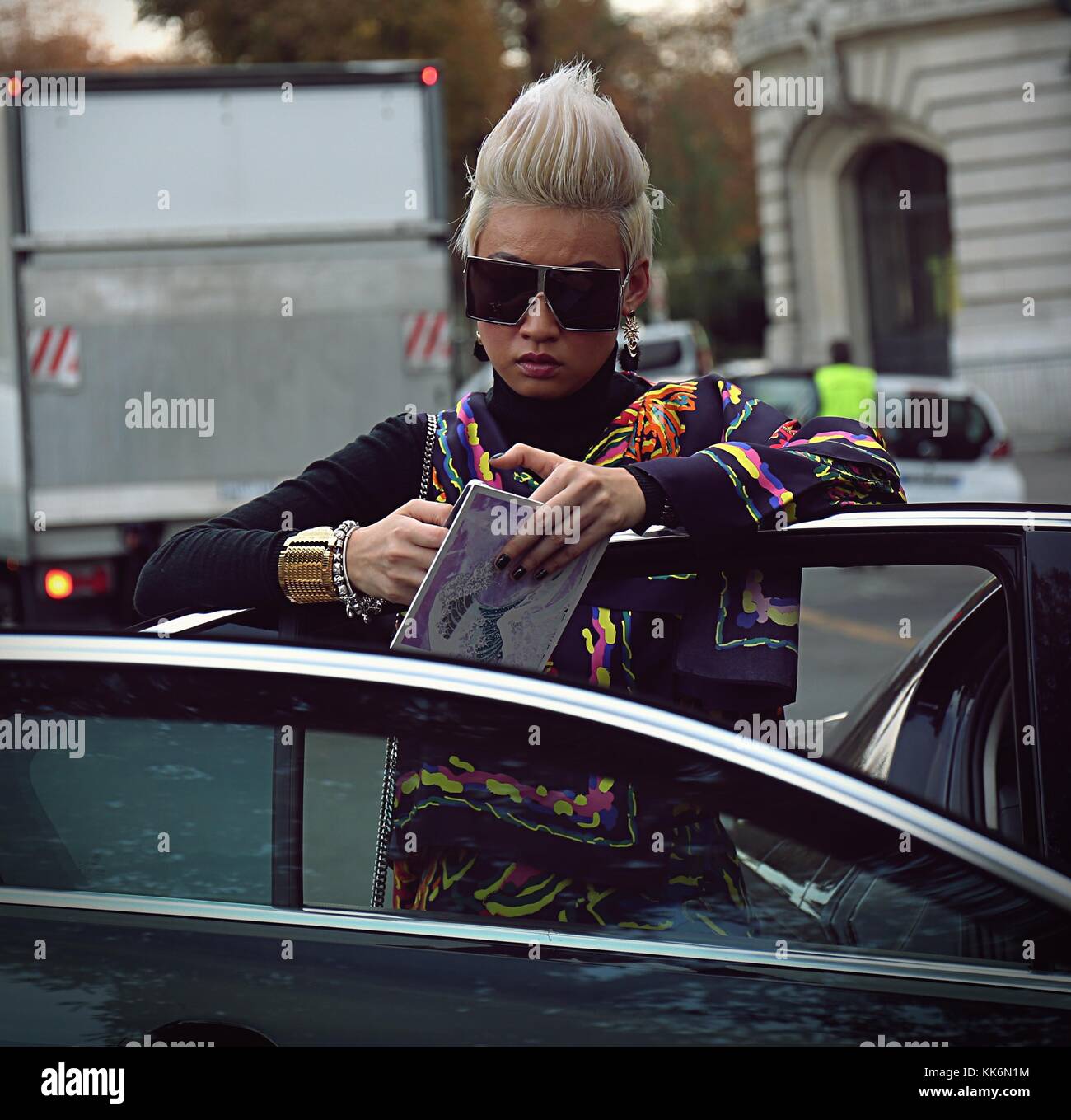 PARIS- 27 September 2017 Esther Quek on the street during the Paris ...