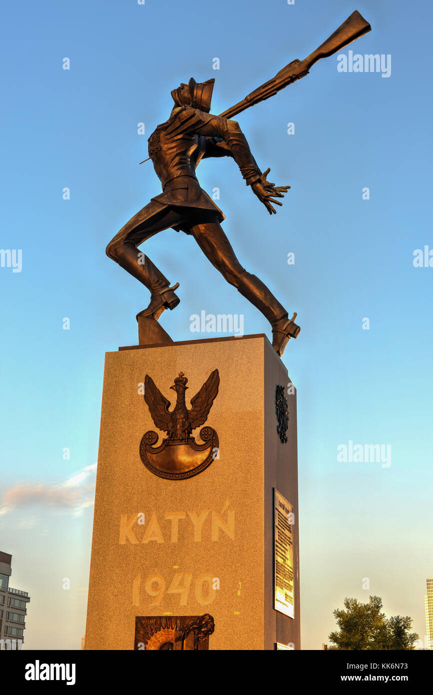 Katyn Massacre Memorial in Jersey City at Hudson River front - USA ...