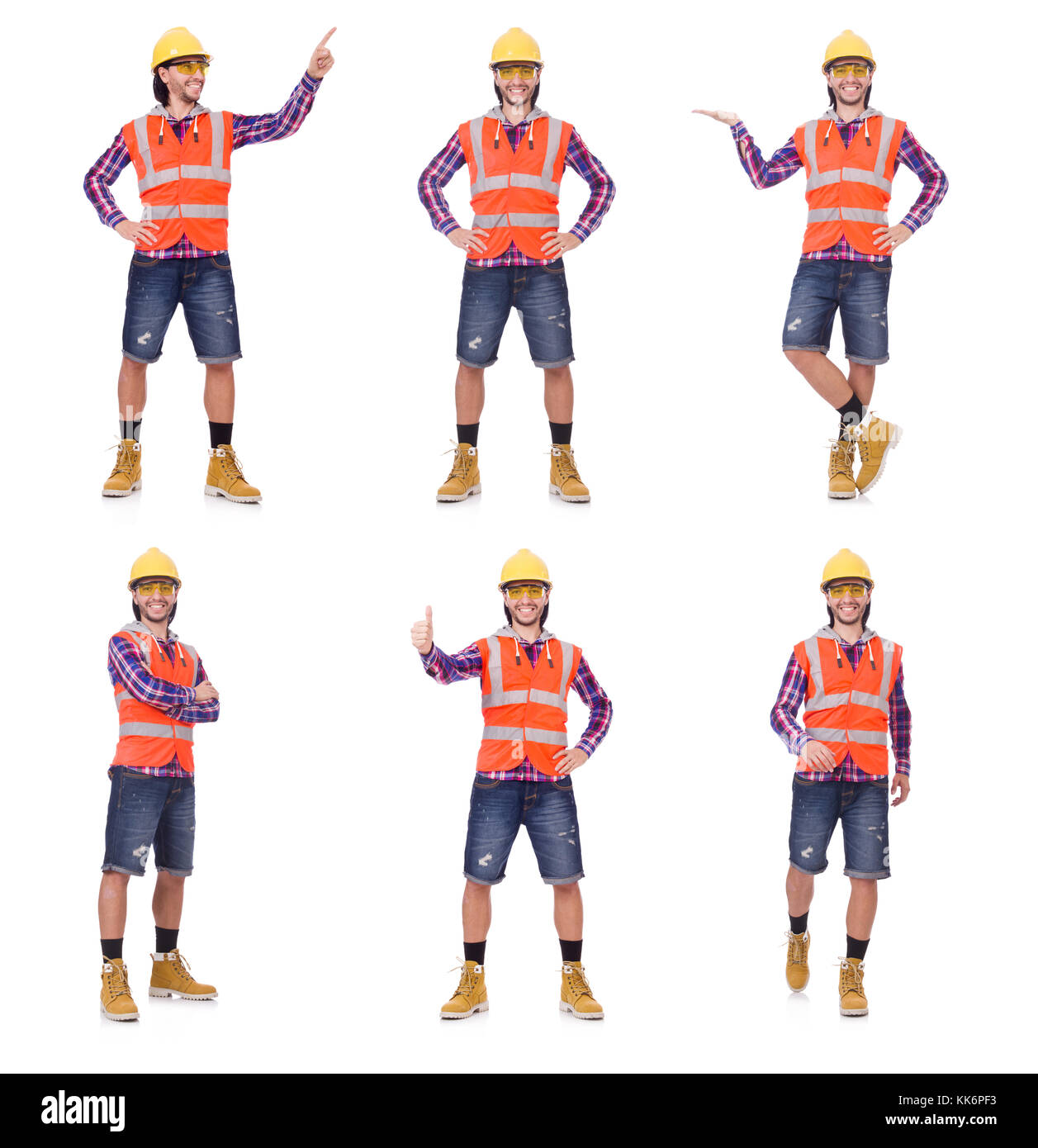 Foreman isolated on white Stock Photo - Alamy