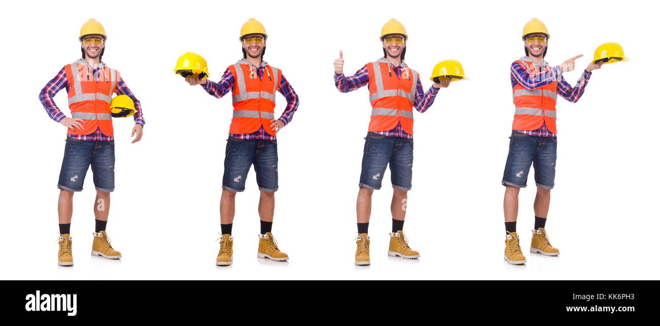 Foreman isolated on white Stock Photo - Alamy