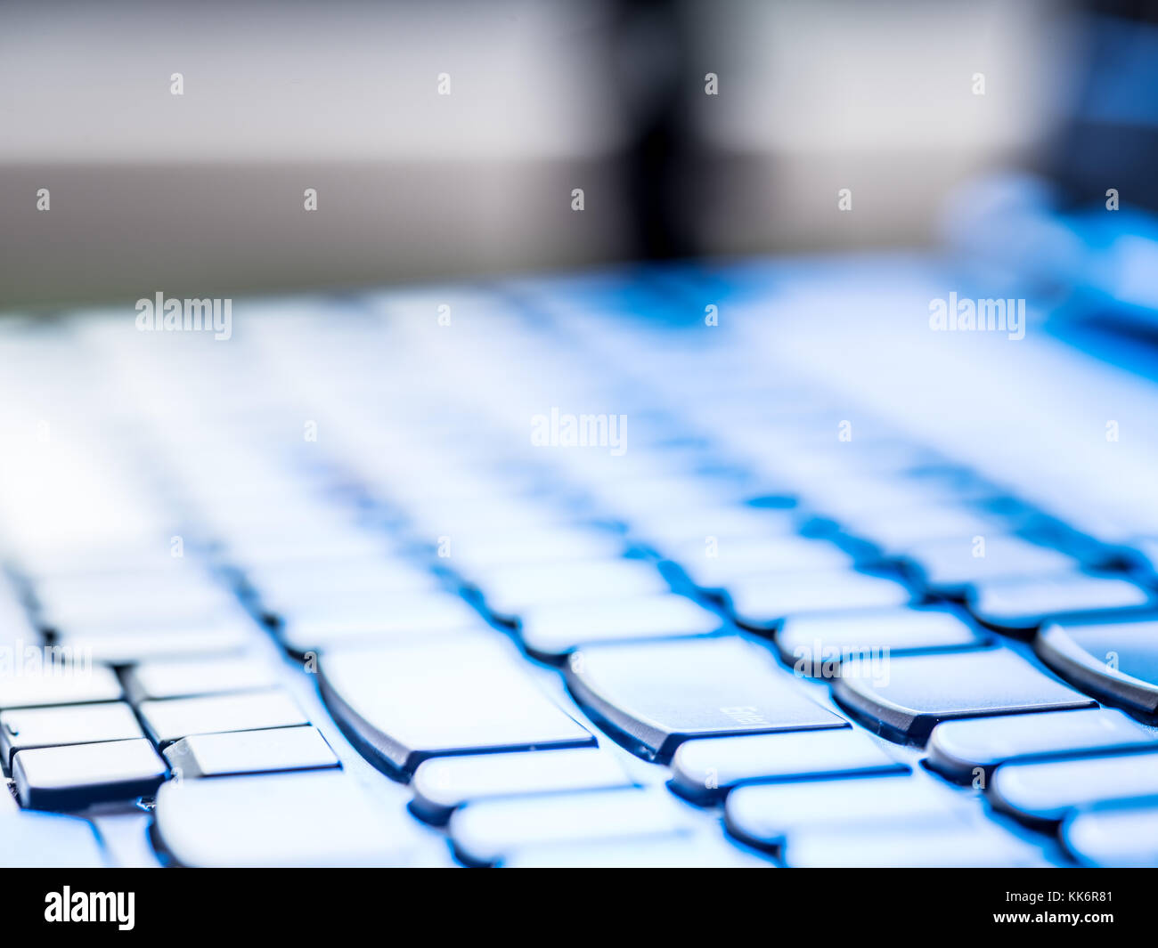 Using keyboard. Closeup view of keyboard. Social ussue Stock Photo - Alamy