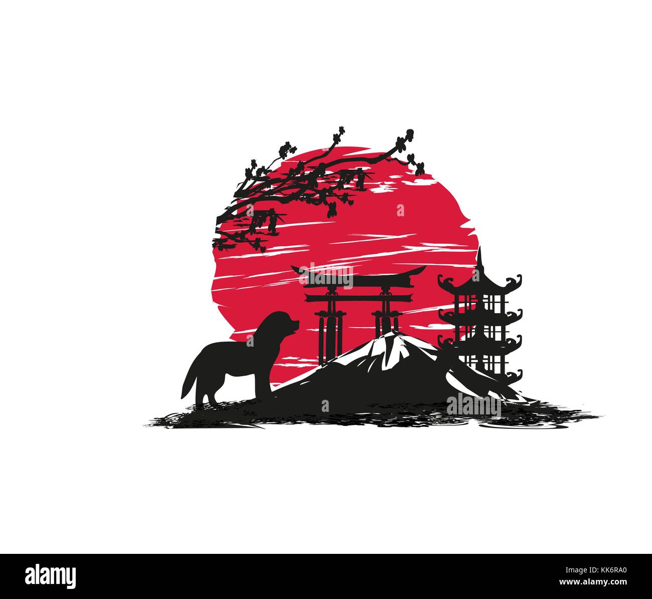 Chinese zodiac the year of Dog Stock Vector Image & Art - Alamy
