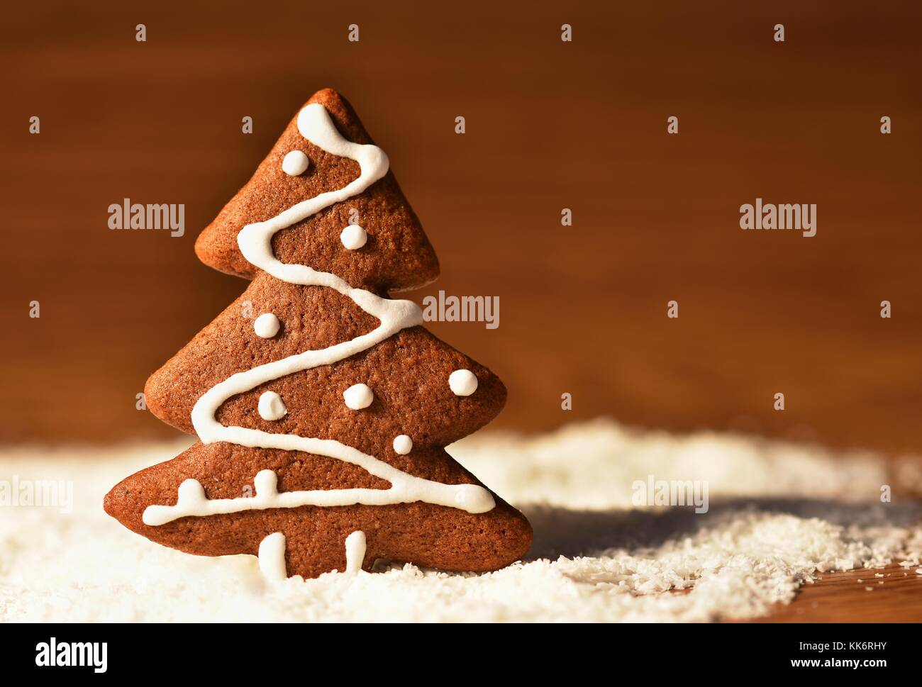 Christmas tree and snowflake. Beautiful sweet Christmas candy. Hand ...