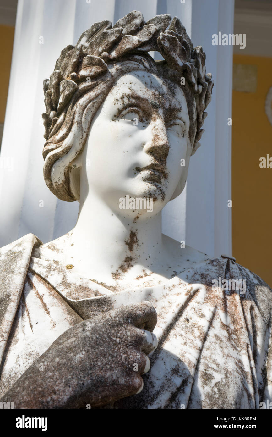Statue of Clio, the muse of epic poetry and history , on Achillion ...